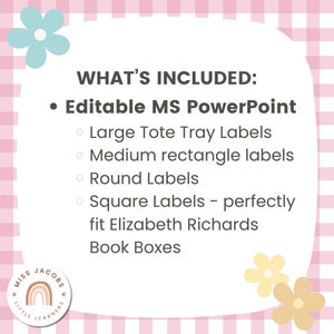 Classroom Supply Labels & Student Name Tags Bundle | Daisy Gingham ...