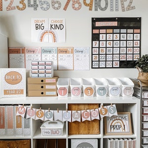 Bulletin Board Bunting | SPOTTY BOHO | Editable - Etsy