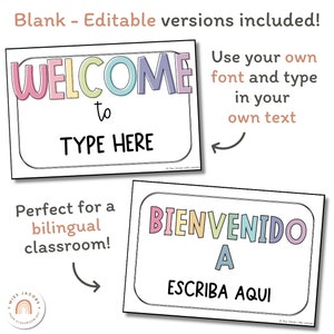 Classroom Welcome Sign | PASTELS Theme - Etsy