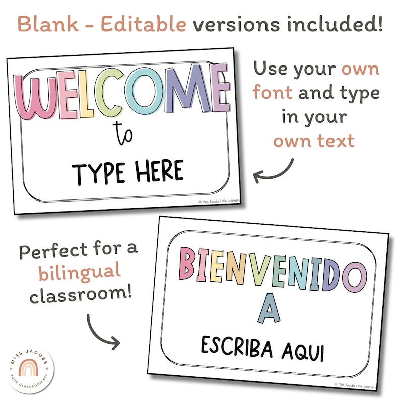 Classroom Welcome Sign | PASTELS Theme - Etsy