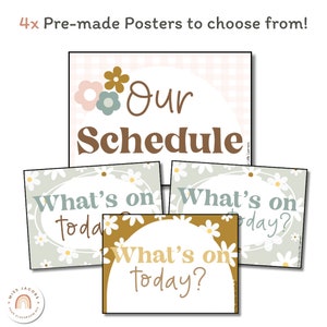 Daisy Visual Timetable for Kids, Editable Classroom Visual Schedule ...