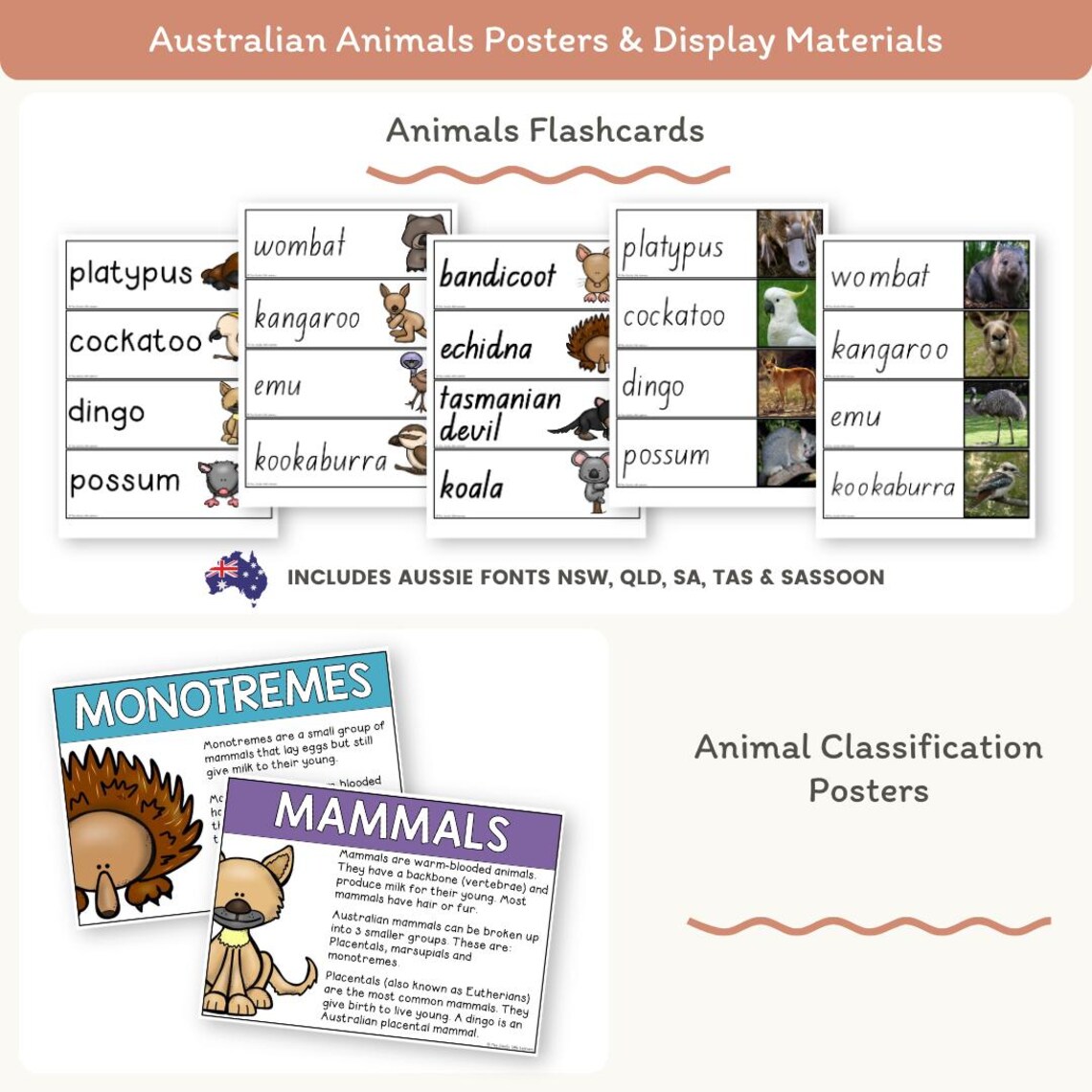 Australian Animals Thematic Unit: Living Things Science Inquiry & Non ...