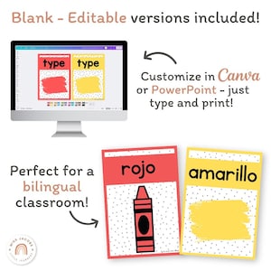 Spotty Color Posters | B&W Spotted Classroom Decor | Editable - Etsy
