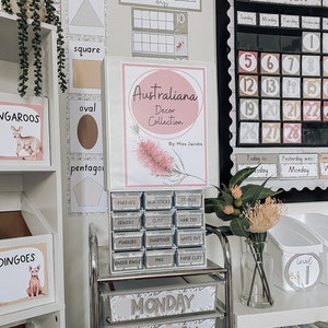 AUSTRALIANA Classroom Decor Bundle Australian Animals and Native Flora ...