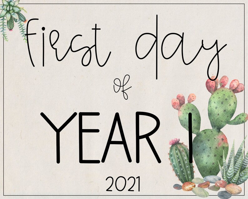 CACTUS First Day of School Signs Cactus Classroom Decor - Etsy