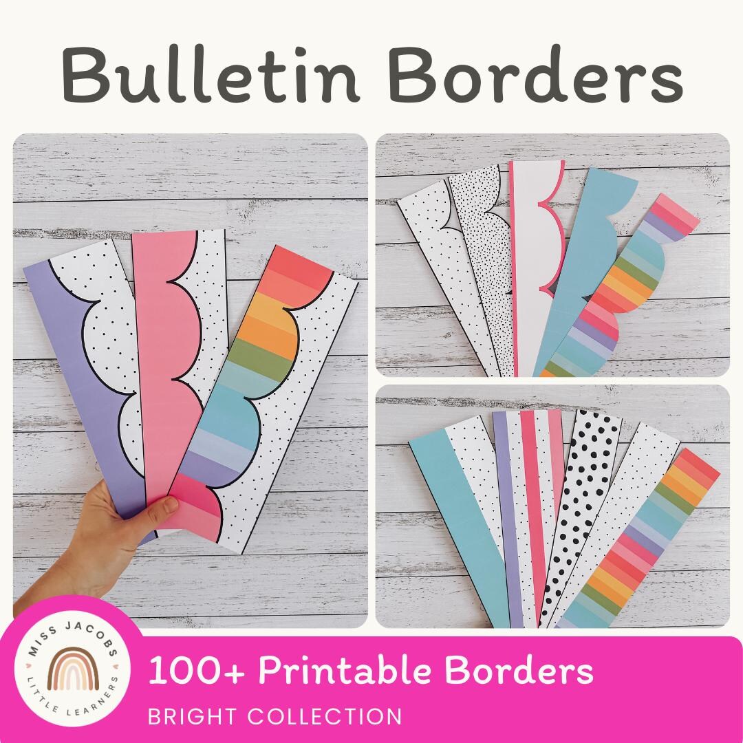 Bulletin Board Borders | Spotty Brights Classroom Decor | Printable ...