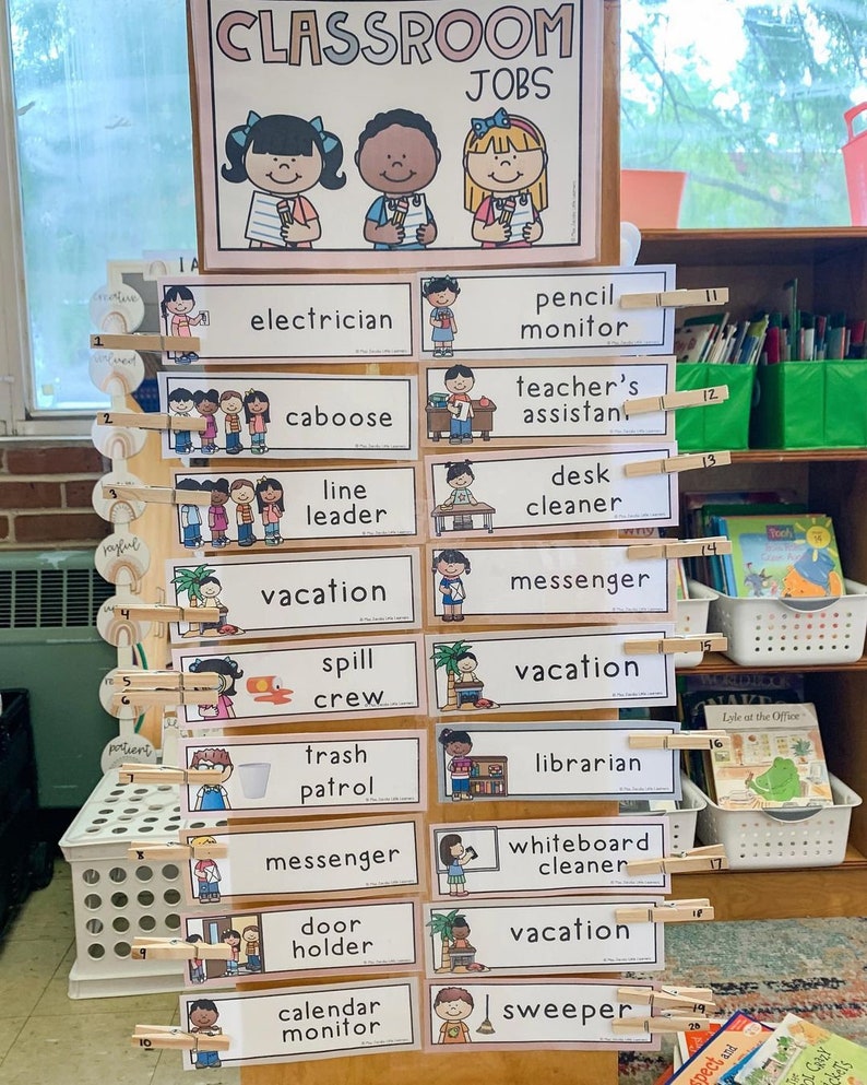 BOHO RAINBOW Classroom Jobs Display | Editable | Neutral Rainbow ...