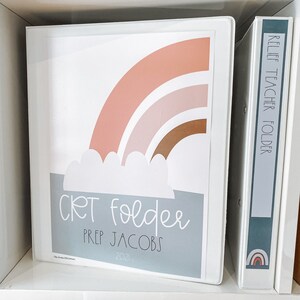 EARTHY RAINBOW Binder Covers and Spines | Editable | Desert Neutral ...