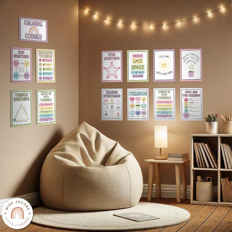 Pastel Calm Down Corner Kit, Printable Emotional Support Activities ...