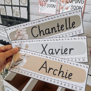 AUSTRALIANA Student Desk Plates | Editable Classroom Decor - Etsy