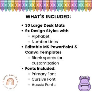 Cutesy Student Desk Name Plates, Editable Desk Name Tags, Cute School ...