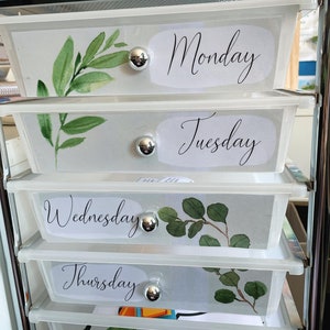 Teacher Trolley Labels, Editable Rolling Cart Drawer Organizers ...