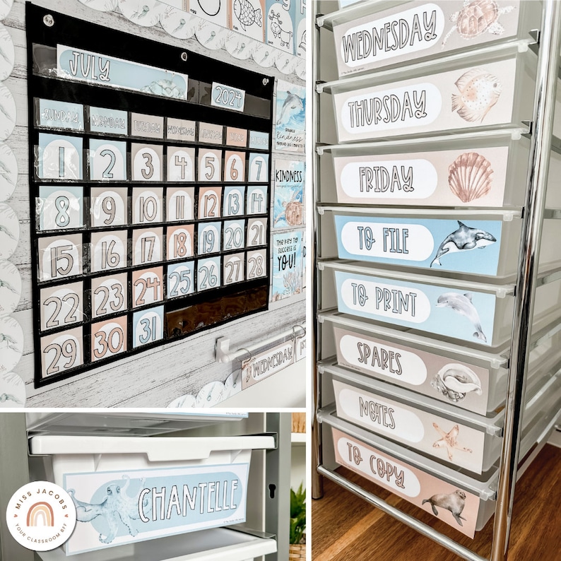 Modern Ocean Classroom Decor Bundle - Etsy