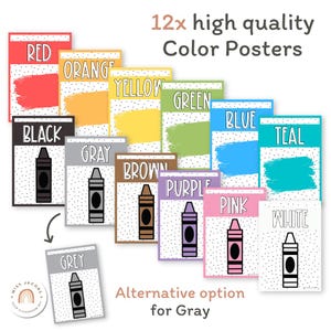 Spotty Color Posters | B&W Spotted Classroom Decor | Editable - Etsy