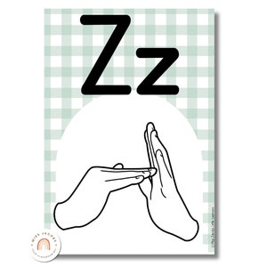 Auslan (australian Sign Language) Alphabet Posters | Daisy Gingham ...
