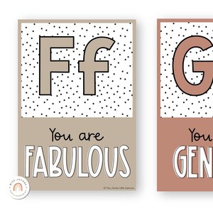 Spotty Boho Affirmation Alphabet Posters, Editable Classroom Decor ...