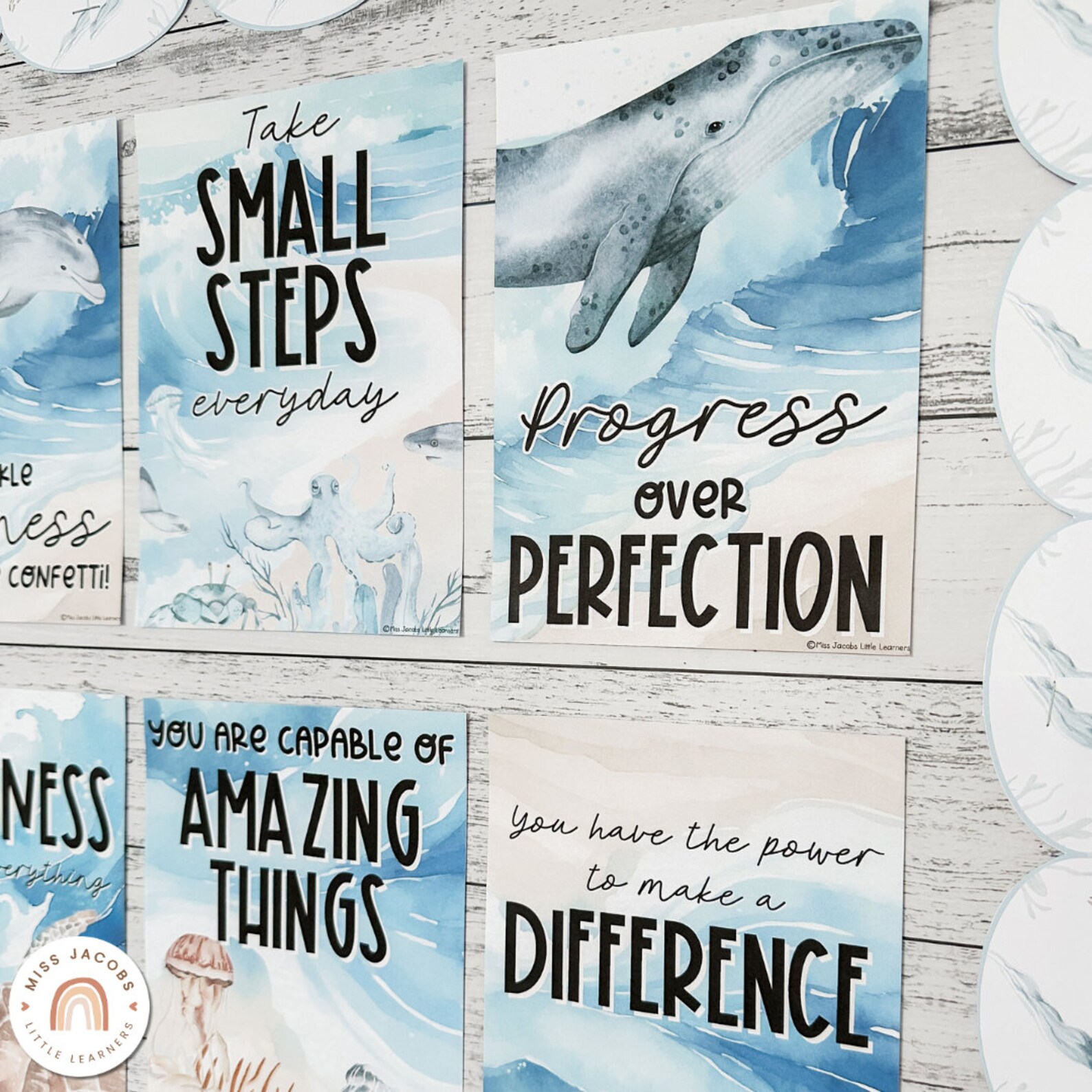 Motivational Classroom Posters | Growth Mindset Bulletin Board | Modern ...