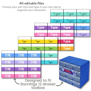 Simple Brights Classroom Decor Bundle | EDITABLE - Etsy