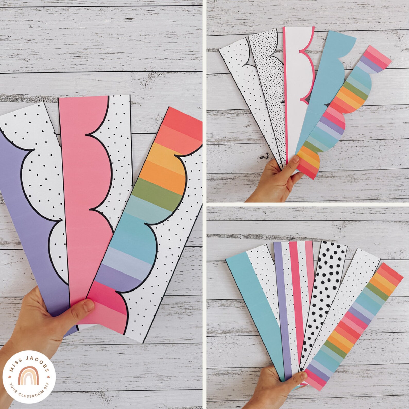 Bulletin Board Borders | Spotty Brights Classroom Decor | Printable ...