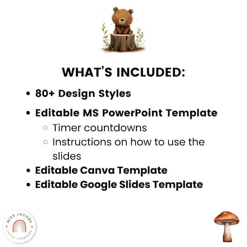Woodland Morning Slides Template, Editable Daily Agenda, Google Slides ...