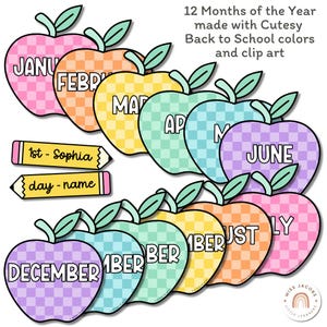 Cutesy Birthday Display Printable, Bright Birthday Classroom Wall ...