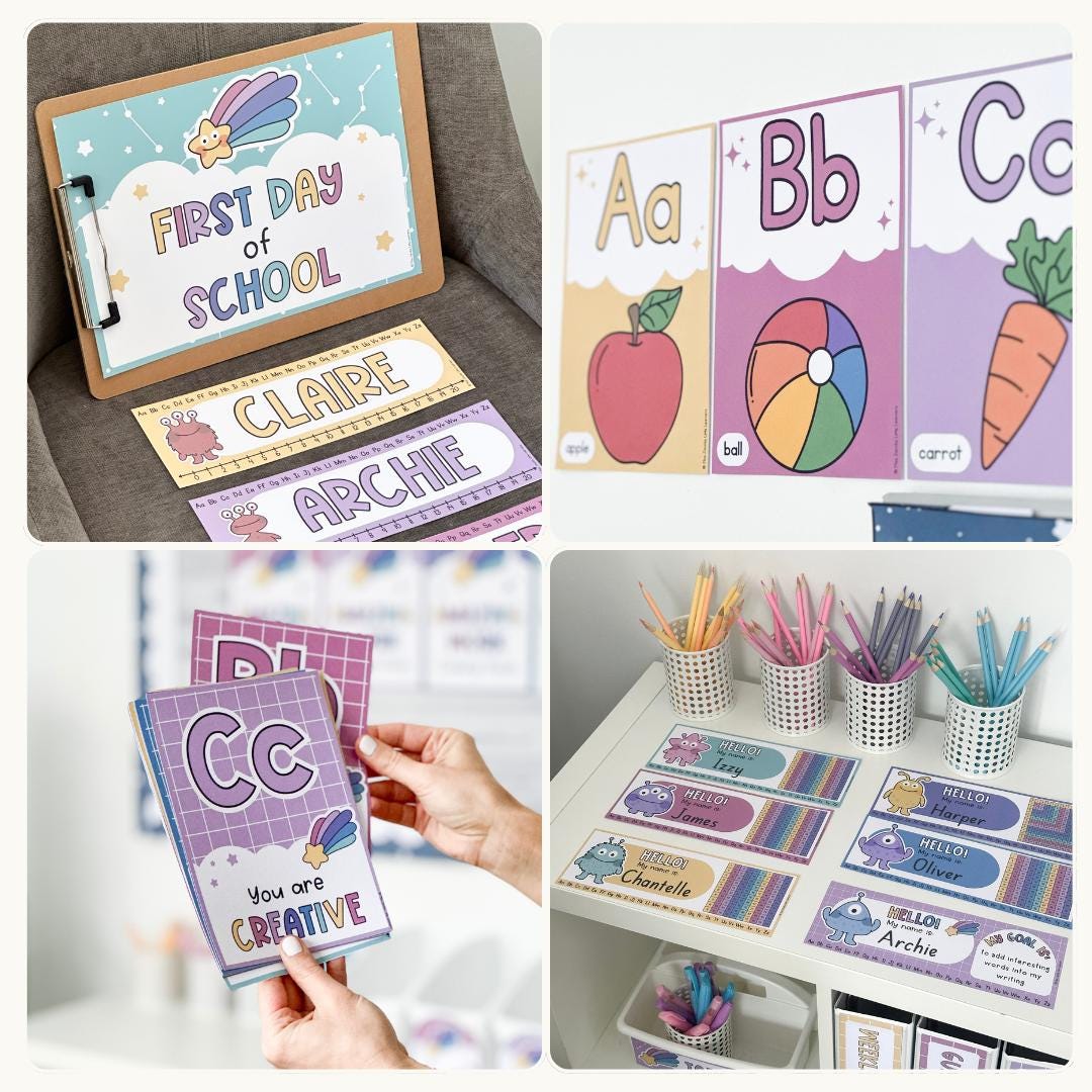 Dreamy Space Classroom Decor Bundle: Pastel Pop Galaxy Theme Classroom ...