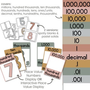 NEUTRAL Math Posters Bundle Boho Color Palette Neutral Classroom Decor ...