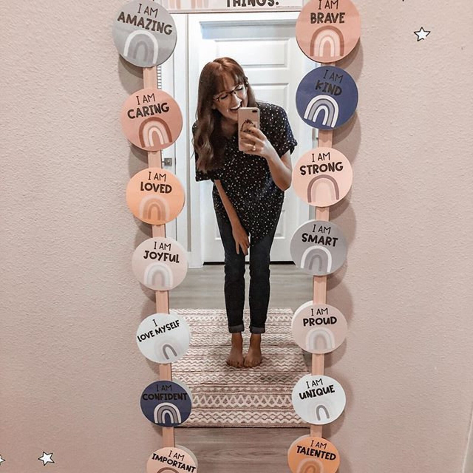 BOHO RAINBOW Affirmation Station Positive Affirmations | Etsy