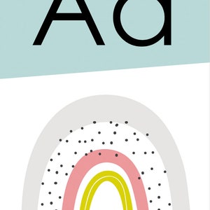 MODERN RAINBOW Alphabet Posters | Editable | Calm Colors Classroom ...
