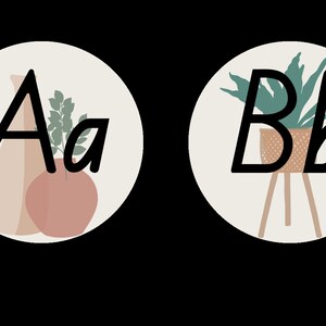 BOHO VIBES Alphabet Word Wall | Editable | Desert Neutral Classroom ...