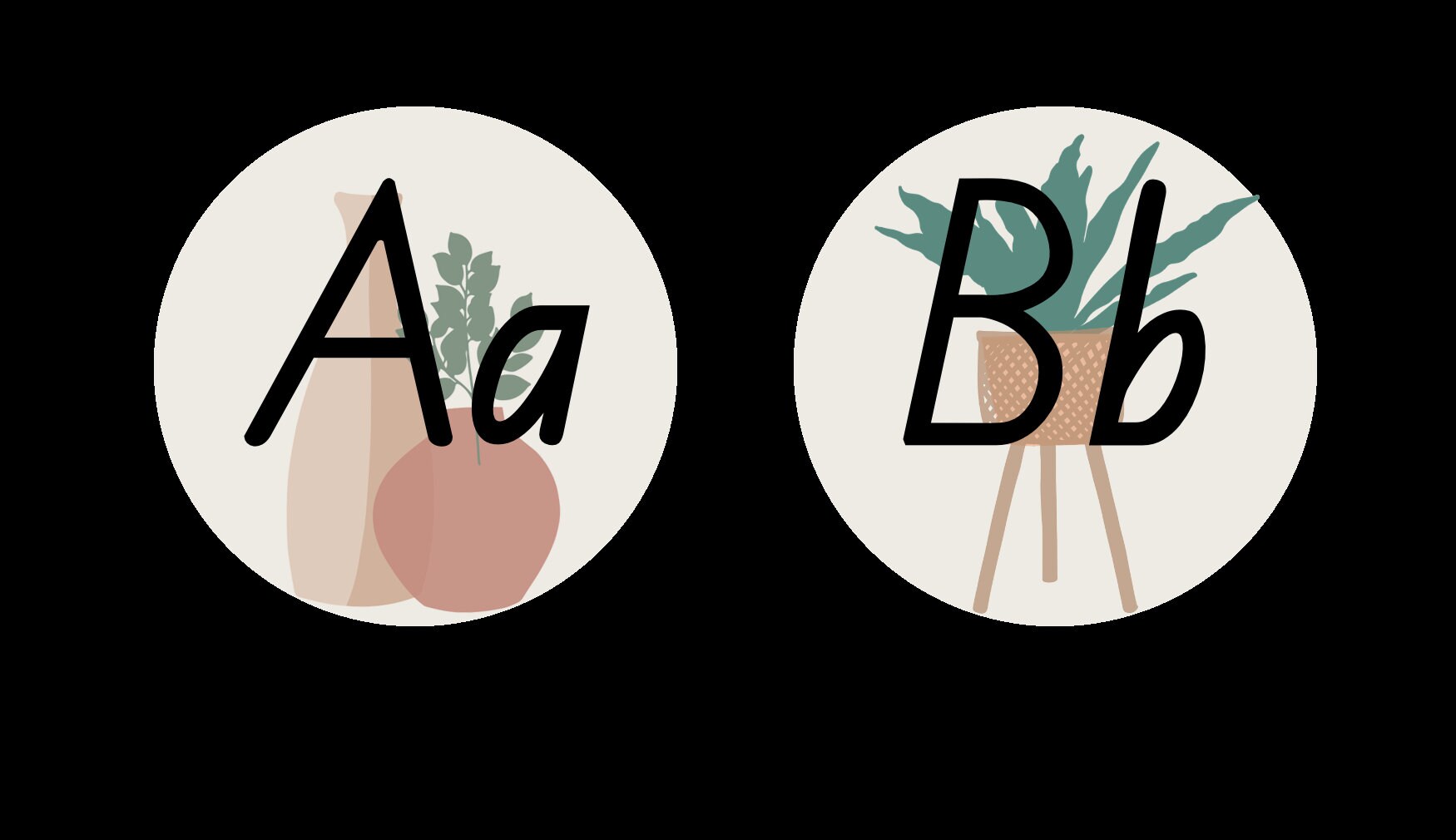 BOHO VIBES Alphabet Word Wall Editable Desert Neutral - Etsy