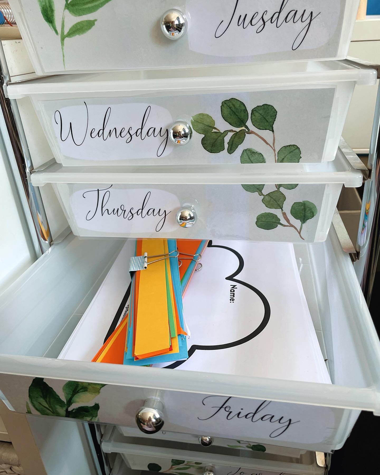 BOTANICAL Teacher Rolling Cart Labels Trolley Labels - Etsy Canada