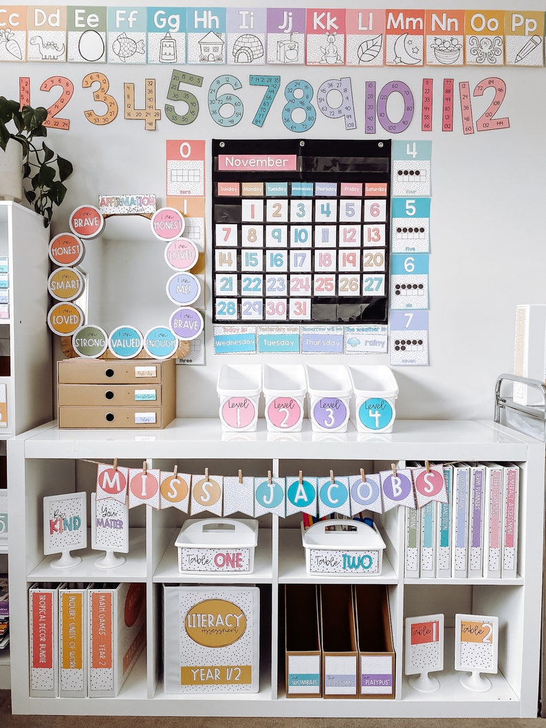 Alphabet Posters SPOTTY BRIGHTS Editable - Etsy