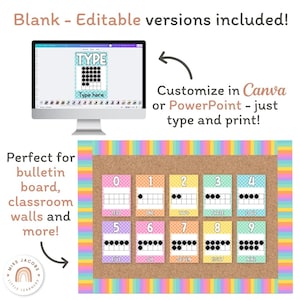 Cutesy Number Posters for Classroom, Printable 0 to 20 - 100 Number ...