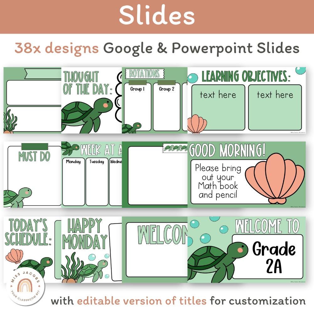 Sea Turtle Classroom Essentials Decor Bundle, Editable Teacher Must ...