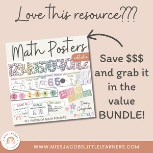 Skip Counting Large Number Line Display | Daisy Gingham Pastels Math ...