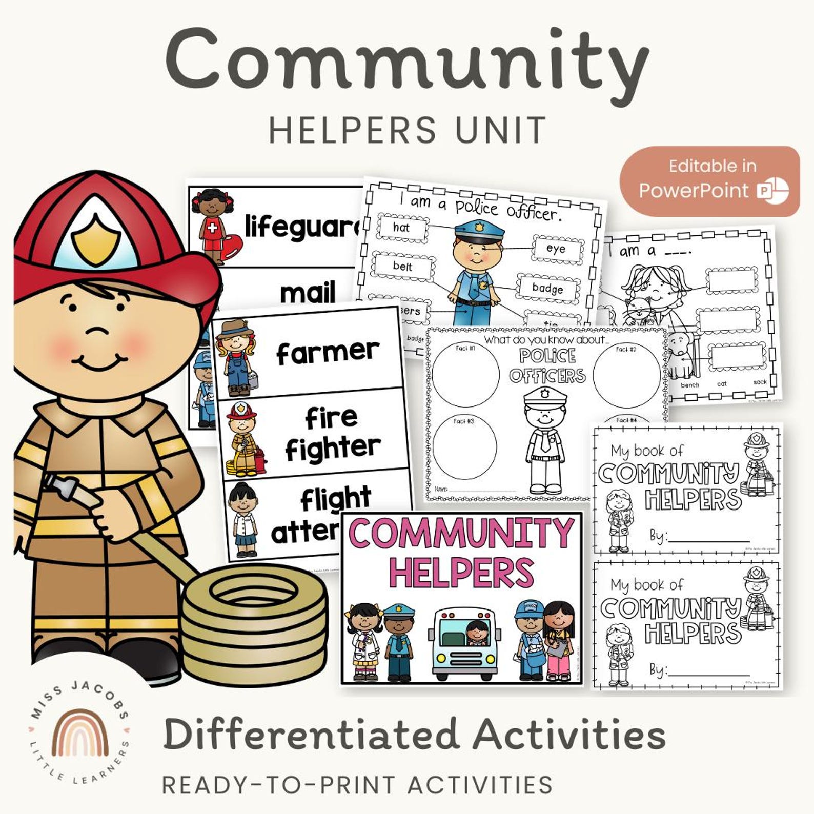 Community Helpers Thematic Unit | Great for Distance Learning and Home ...