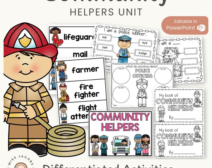 Community Helpers Thematic Unit | Great for Distance Learning and Home ...