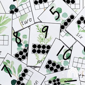 BOTANICAL Number Posters Modern Farmhouse Classroom Decor - Etsy