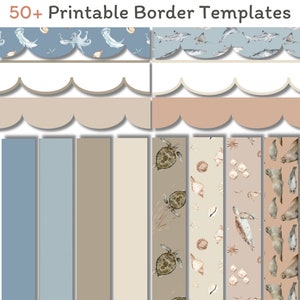 Bulletin Board Borders | Modern Ocean Classroom Decor | Printable ...