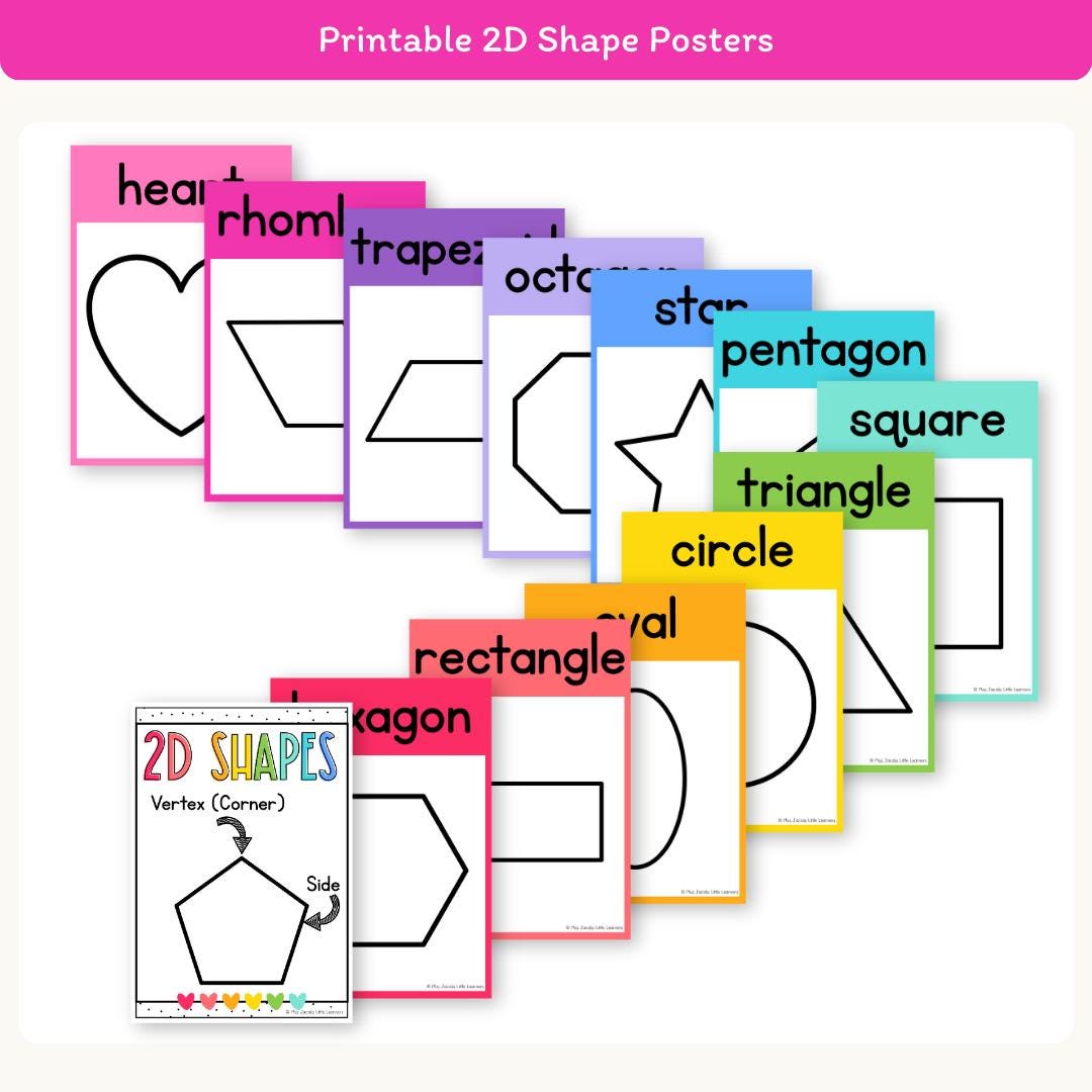 Shape Posters | RAINBOW BRIGHTS - Etsy