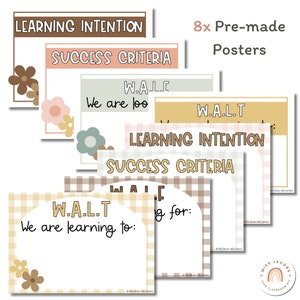 Learning Intentions & Success Criteria Posters | WALT and WALF | Daisy ...