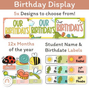 Insects Theme Classroom Decor Bundle, Editable Spring Bugs Set Teacher ...