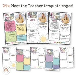 Meet the Teacher | Editable | Spotty Pastels Classroom Decor - Etsy