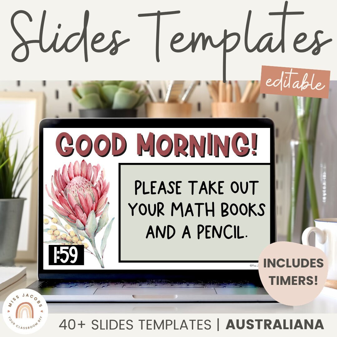 Editable Teacher Agenda Slides, Daily Morning Slides Australiana ...