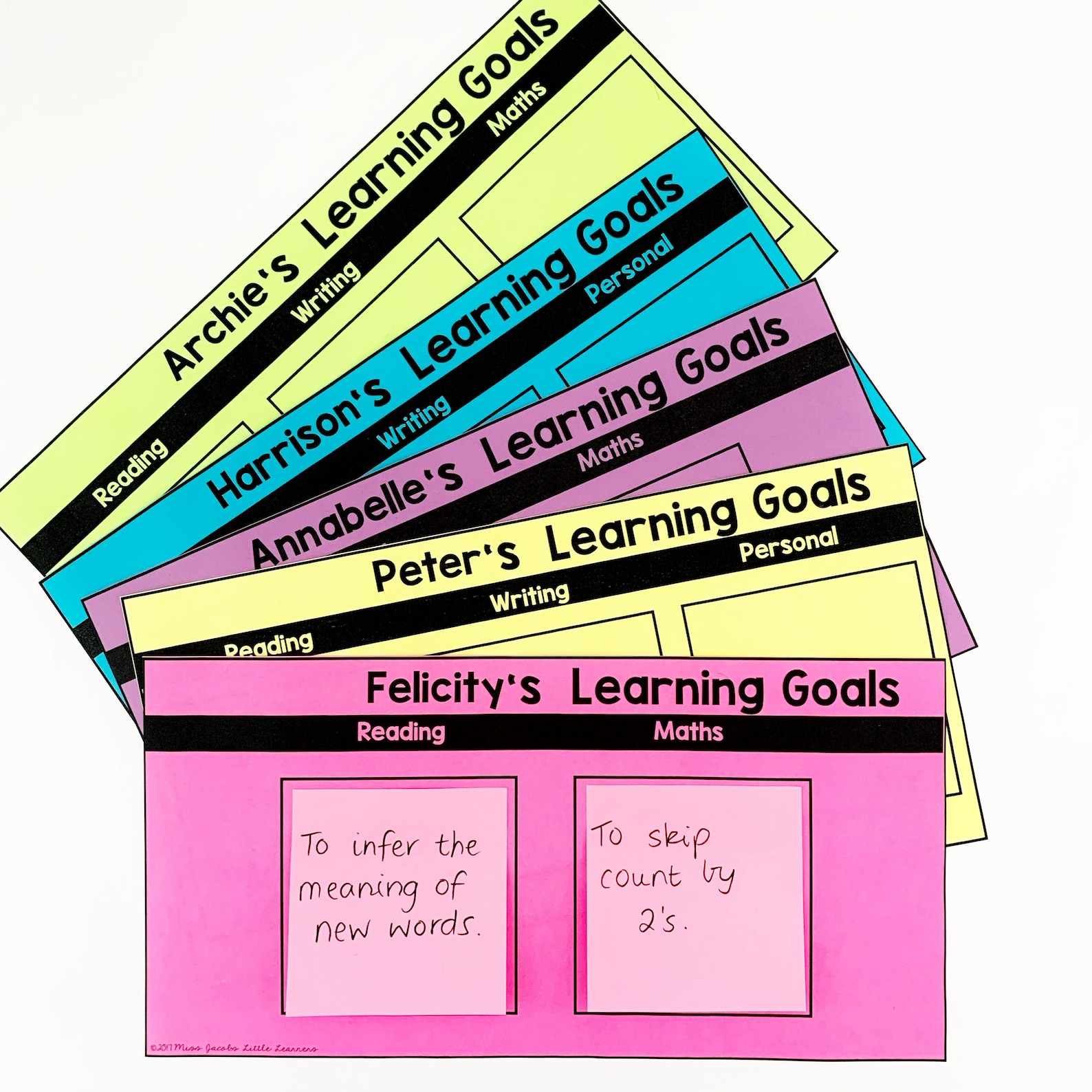 Student Goals Mat | Editable - Etsy