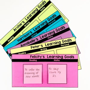 Student Goals Mat | Editable - Etsy