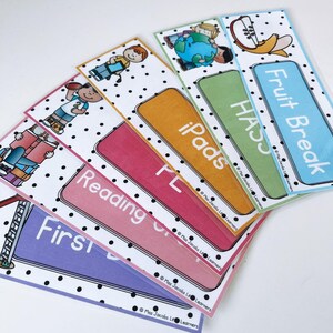 Spotty Brights Visual Schedule, Editable Classroom Visual Timetable ...