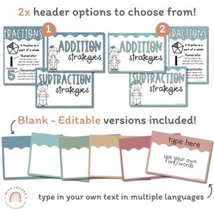 Math Posters Bundle Cute Sea Life Classroom Decor Editable - Etsy