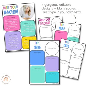 Meet the Teacher Templates | Editable BRIGHTS Decor - Etsy